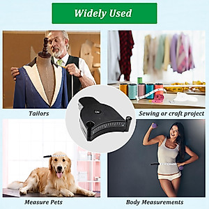 Automatic Telescopic Tape Measure Rulers, 4 Pack Tailors Tape Body Measuring Tape 60 Inch, Assorted Black White Pink Sewing Fabric Tape Measure for Body Measurements