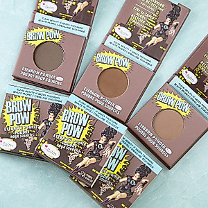 theBalm Clean and Green Brow Pow, Dark Brown, 0.03 Ounce (Pack of 1)