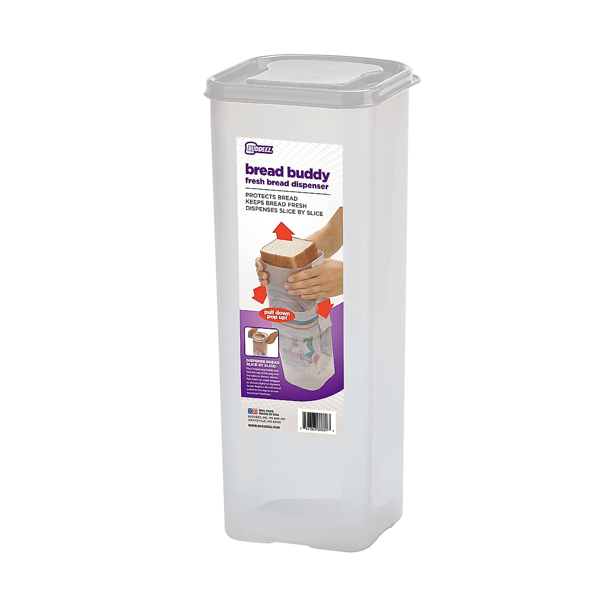 Buddeez Sandwich Size Bread Buddy Dispenser