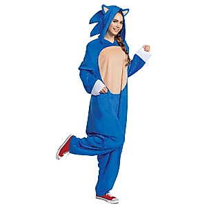 Disguise Unisex Adult Sonic Costume, Official Movie Outfit, Sized, As Shown, Medium 38-40 US