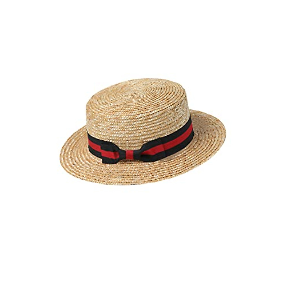 BABEYOND Men's 1920s Brim Boater Hat Gatsby Straw Hat 20s Costume Accessories