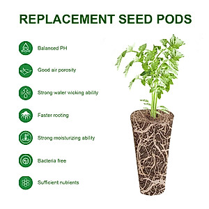 Ambgrow Seed Pods Kit for Indoor Hydroponic Garden, Square 50pcs Grow Baskets and 50pcs Grow sponges