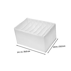 SOESFOUFU 1pc Underwear Storage Box Cabinet Drawer Necktie Organizer Clothes Storage Box Desk Closet Fabric Organizer Bra Drawer Dividers Sock Storage Box 7 Cell Sock Box Closet Storage Box