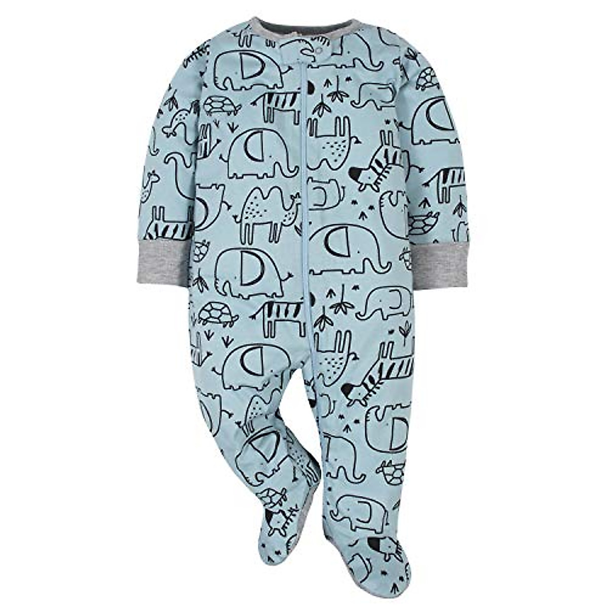 Gerber Baby Boys' 4 Pack Sleep 'N Play Footie, Jungle Blue, 3-6 Months