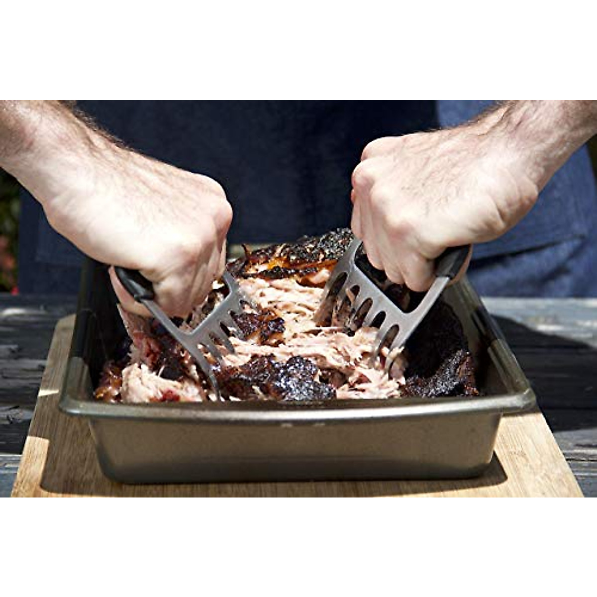 Grill Gods Meat Claws - Stainless Steel Smoker Accessories - Ultra-Sharp Meat Shredder will Easily Tear up Pulled Pork, Chicken, and Brisket - with Heat Resistant Handles