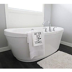 Honey Dew Gifts Funny Inappropriate Towels After Sex Flour Sack Towel, 27 inch by 27 inch, 100% Cotton, Highly Absorbent, Multi-Purpose Bathroom Hand Towel