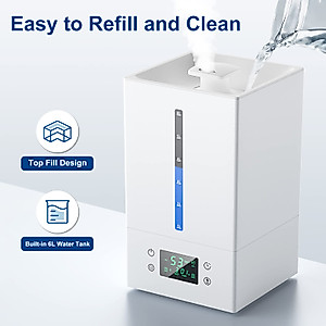 6L Humidifier for Bedroom Large Room