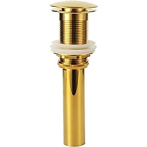 MIFANI Sink Basin Plug Drain Basin Sink Pop Up Drain Valve for Bathroom New Drain Stopper Bath Fixture Brass Set Black Chrome Washbasin Bounce Filter (Color : Rose Overflow, Size Golden No