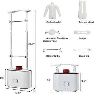 Portable Automatic Clothes Dryer,1100W Retractable Drying Garment Steamer with Timing Function for Home Travel Dorm