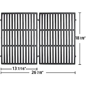 Hongso 18 7/8 Grill Grates Flavorizer Bars and Heat Deflectors Replacement for Weber Genesis II 310 and Genesis II LX 340 Series Gas Grills 2017 and Newer, Replace 66095 66802 66795 66032 90235 66040