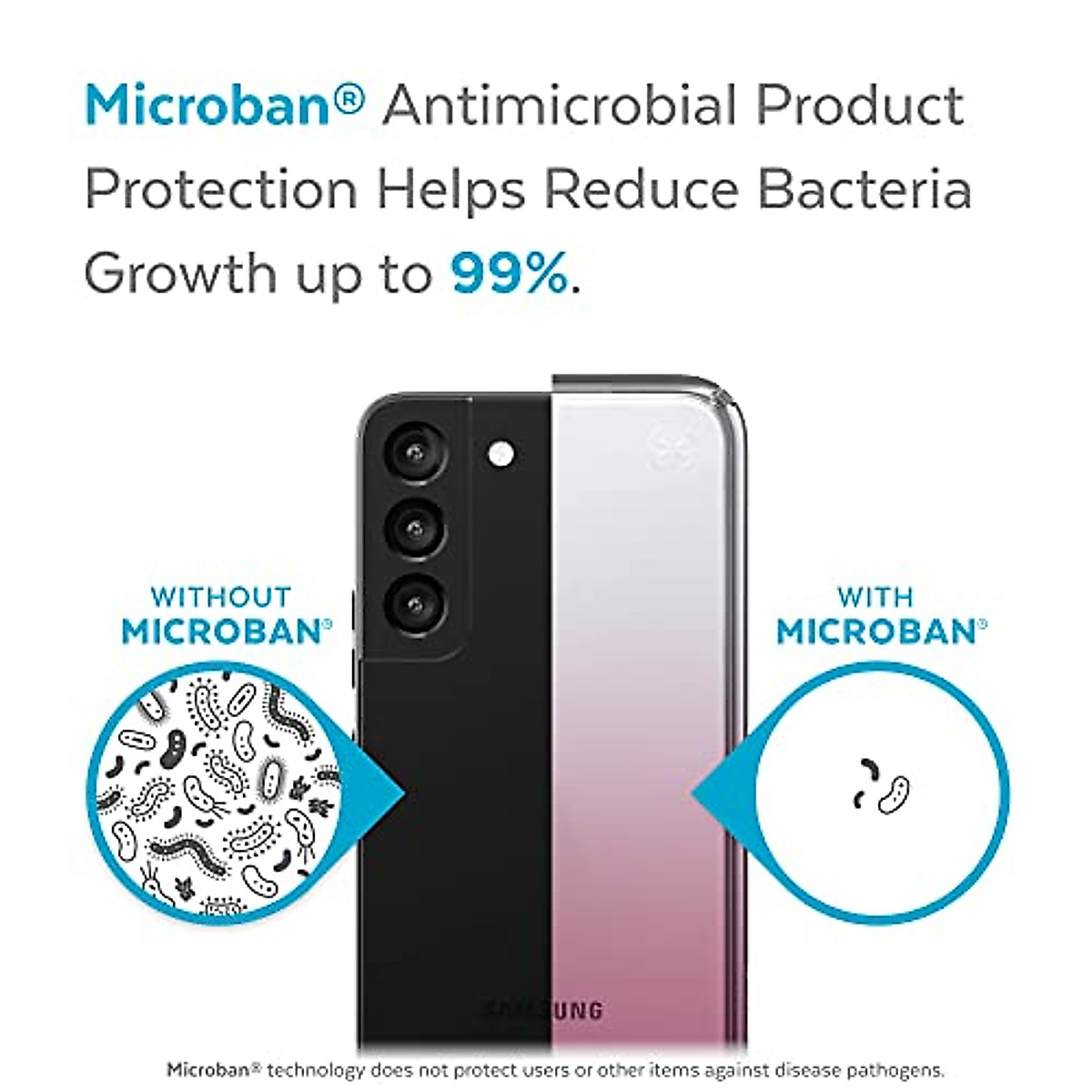 Speck Products Presidio Perfect Clear Ombre Samsung Galaxy S22 Case, Clear/Vintage Rose Fade