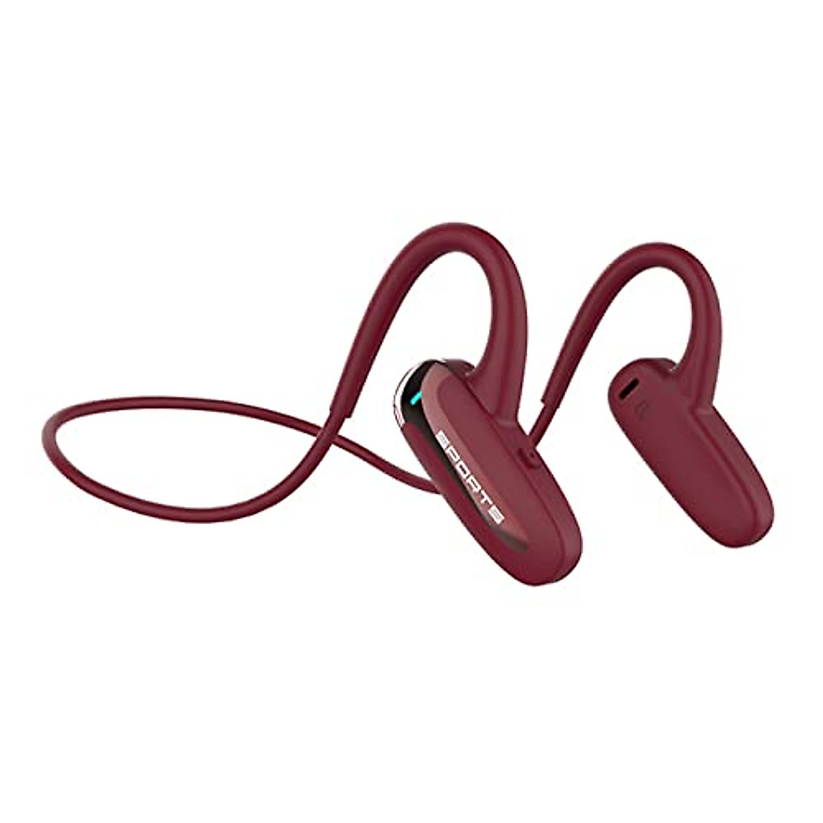 Bone Conduction Headsets,Bluetooth 5.0 Stereo Wireless Headphones Built-in Noise-canceling Mic,Open-Ear IPX5 Sweatproof Earphones for Running Cycling Sport Travel (Red)