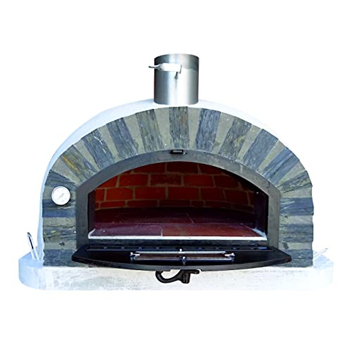 Pizzaioli Stone Arch Traditional Brick Pizza Oven. Premium Triple Insulated for Delicious Outdoor Grilled Steaks, Fish, Veggies, Bread. Cooks Pizzas in 90 Seconds