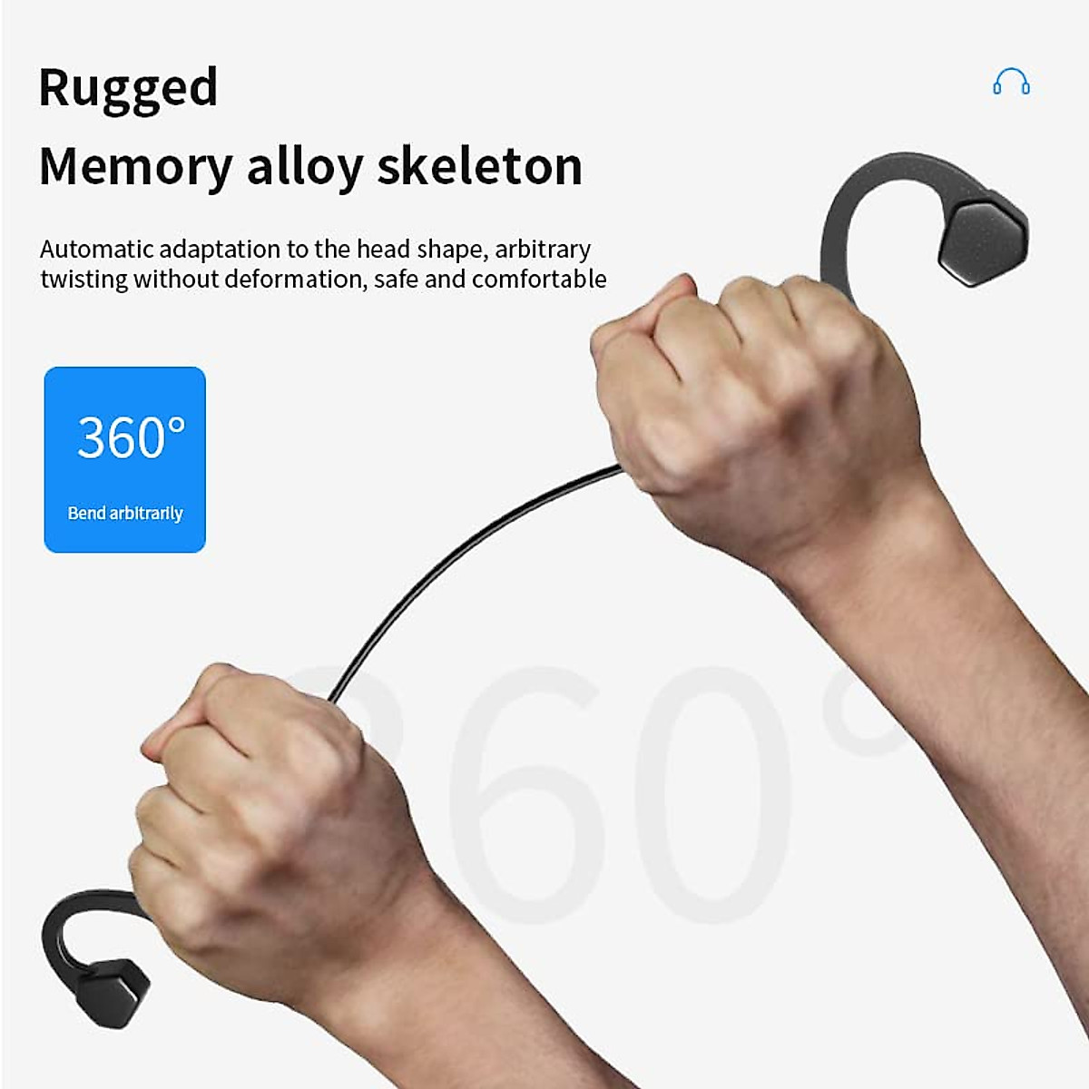 New Wireless Bluetooth Headset Black Technology Bone Conduction Running Sports Ear Hook