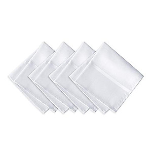 Newbridge Elegance Plaid No-Iron Soil Resistant Fabric Woven Tablecloth - 90 Round - White