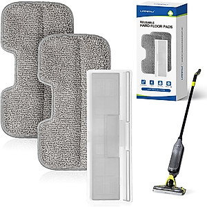 LANMU Reusable Pads Refills Compatible with Shark Vacmop VM252 VM251 VM250 VM200 VM190 VC205 QM250, Upgraded Washable Vacuum Mop Pad Dust Bin Container