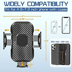 COOLOO Phone Mount for Car, Rotatable Long Arm Suction Cup Car Phone Holder Mount for Dashboard, Air Went, Windshield, Holds All Phones 4-7 inch, 2-in-1 Car Phone Holder…