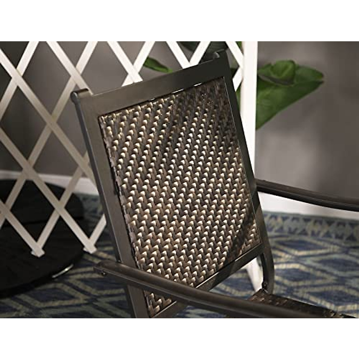 PHI VILLA Outdoor Rattan Dining Chairs Set of 2 Pieces Wicker Swivel Dining Chairs with Cushion for Outside Heavy Duty Wicker Patio Furniture Sets Bistro Chairs for Garden,Backyard,Lawn(2 Pieces)