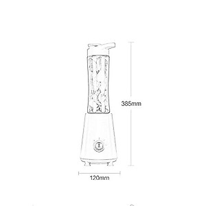 Water cup Electric juicer Single Spoon Blender With Vacuum Bottle Portable Juicer Smoothie Blender (Color: Green) (Color: Pink) (Color: Green) ZJ666