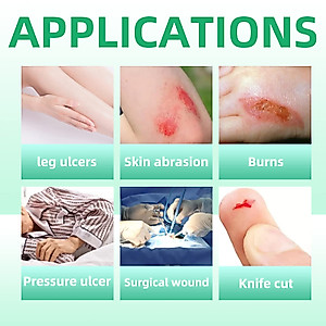 Dr. Med Calcium Alginate Wound Dressing 4"x4", 10 Individual Pack High Absorption Dressing Gauze, Non-Stick Pads, Soft and Comfortable Patch for Wound Care, Faster Healing