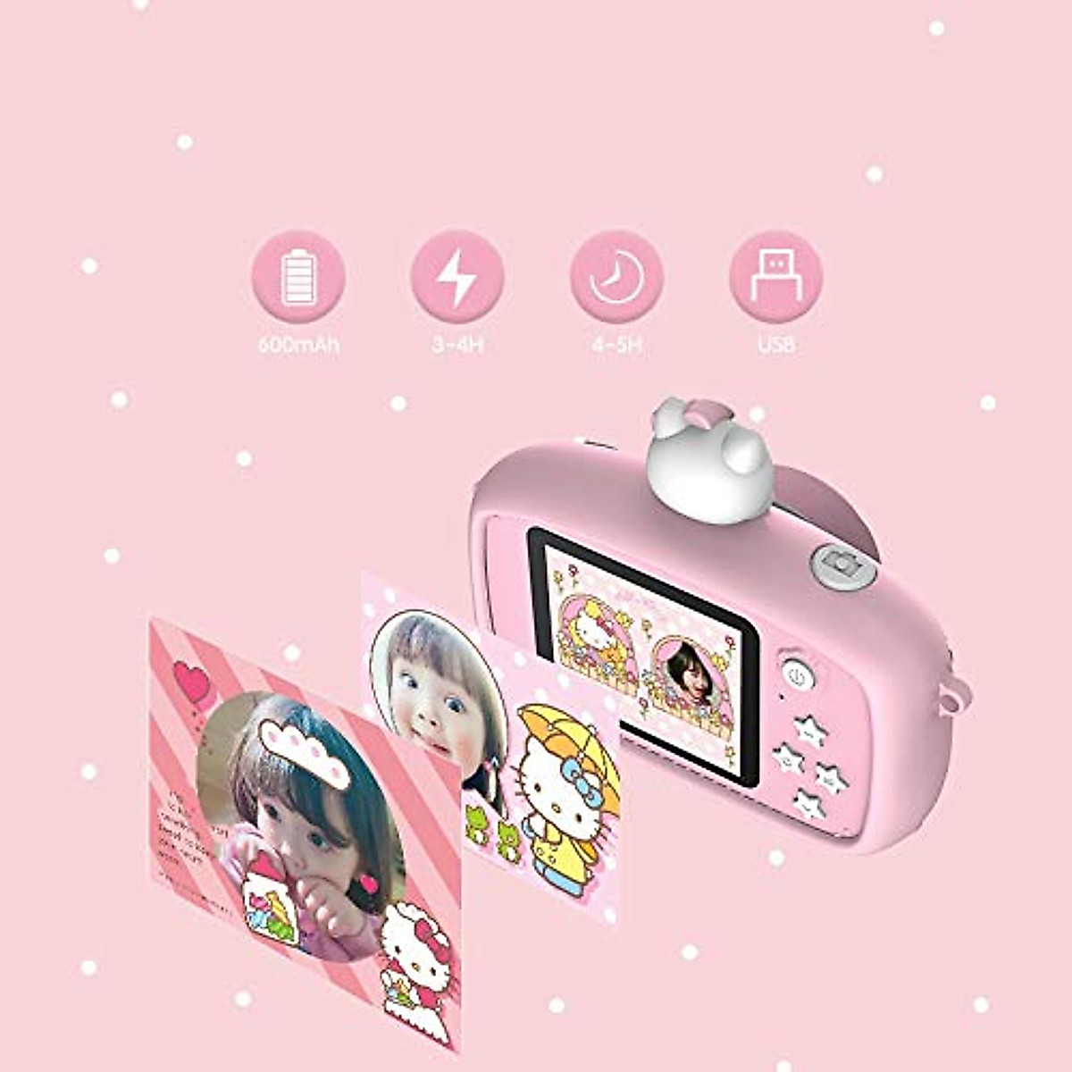 LKYBOA Children's Camera Can Take Pictures Cartoon Digital Camera Boys and Girls High List Anti Toy Gift