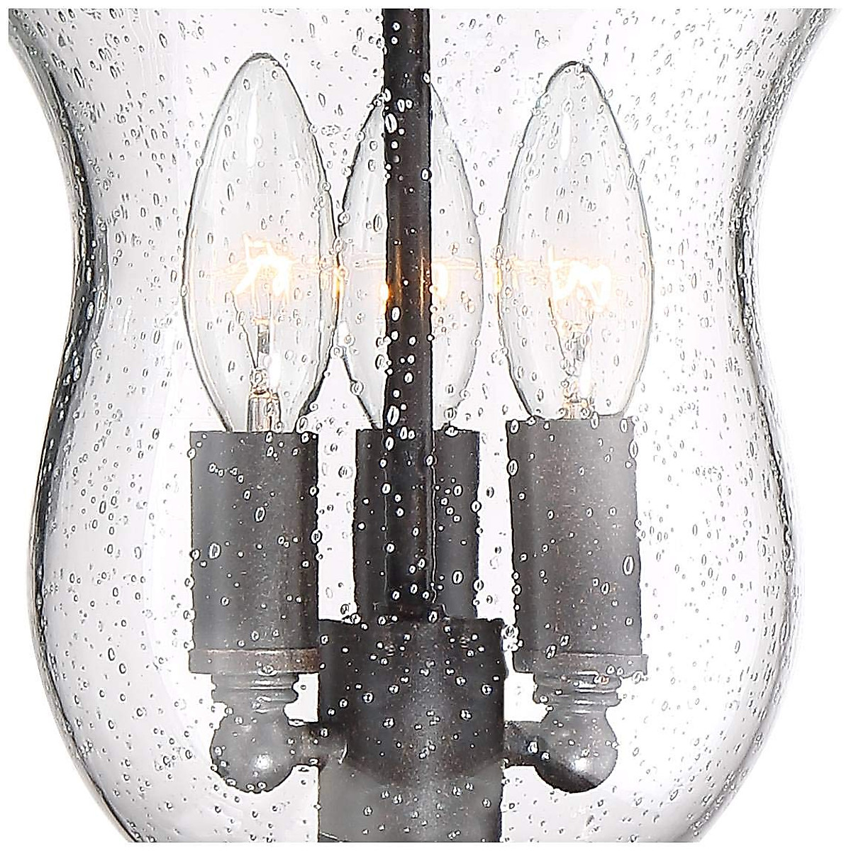 Franklin Iron Works Carriage Traditional Outdoor Wall Light Fixture LED Bronze Brown 22" Clear Seedy Glass Shade Decor Exterior House Porch Patio Outside Deck Garage Yard Front Door Garden Home