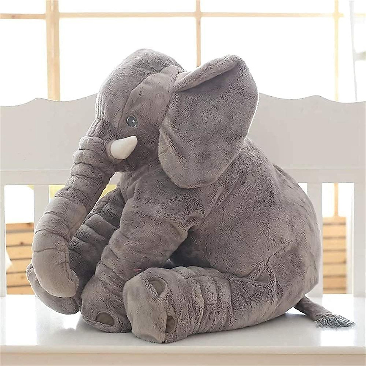 THISMY Large Stuffed Animal Elephant Stuffed Plush Toy for Boys and Girls 3+ Years Old,24 Inches/Grey