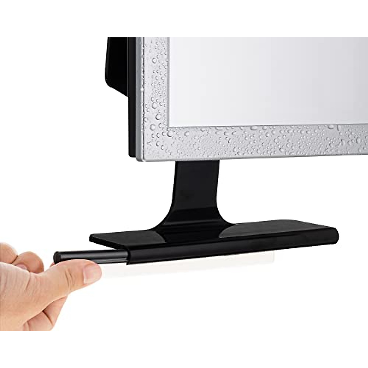 ToiletTree Products Fogless Shower Mirror with Squeegee - Anti-Fog Mirror - Adjustable Shaving Mirror with a Squeegee - Rust-Proof, Impact-Resistance Bathroom Shower Mirror