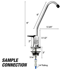 iSpring GB1 Lead-Free Reverse Osmosis Filter Drinking Water, Standard Non-Air Gap RO Faucet, Chrome 2