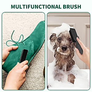 SQULIGT 6 Pcs Barber Clipper Brush Blade Trimmer Cleaning Brush Set Duster Manicure Nylon Brush Hair Styling Brush Tool (Black)