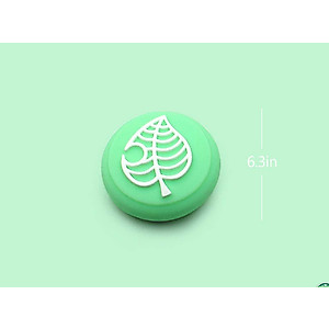 6PCS Silicone Cute Thumb Grip Caps Cover Ergonomic Joystick Caps Analog Thumb Stick Caps for Switch NS Joy Con/Switch Lite Controller-Leaves