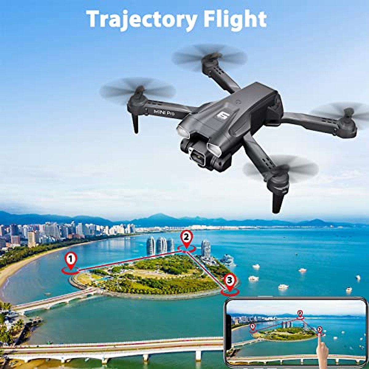 Uiqozok Drone with Camera for Adults, 1080P HD Mini FPV Drones for Kids Beginners, Foldable RC Quadcopter Toys Gifts for Boys Girls with Altitude Hold, 3D Flip, Headless Mode, 3 Speeds, Carrying Case