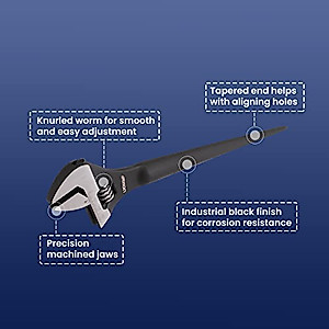 Lichamp 3pcs Spud Wrench Set, Include 12 inch Spud Wrench, 3/8" x 1/2" Dual Head Ratchet Spud Wrench and 3/4" x 7/8" Dual Socket Scaffold Wrench