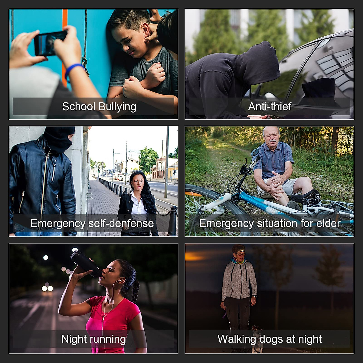 Weewooday 16 Pack Safe Sound Emergency Personal Alarm 130DB Alert Security Alarm Keychain Personal Gold, Green, Purple, Dark Red, Dark Blue, Black, Light Blue, One Size