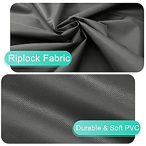 ABCCANOPY Outdoor Rectangular Patio Furniture Covers 600D Oxford Heavy Duty Table Cover Waterproof Windproof Anti-UV Dust Proof Protective Covers Dining Table & Chair Set Cover 138x76x28 inches