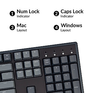 Keychron K10 Full Size 104 Keys Bluetooth Wireless/USB Wired Mechanical Gaming Keyboard for Mac with Gateron G Pro Brown Switch/RGB Backlight/Multitasking Computer Keyboard for Windows, Aluminum Frame
