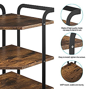 BTY 3-Tier Kitchen Corner Organizer Shelf Multifunction Standing Countertop Storage Rack Bathroom Corner Organizer for Spice Can Sauce Jars Dishes Plates Cosmetics(Black)