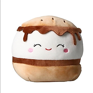 Squishmallows Oficial Kellytoy Food Plush Toys Soft Plush Animal (Carmelita Smores, 5 Inch)