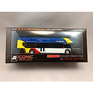 New Flyer Xcelsior Bus 1/87 Scale-HO Scale Metro Transit-Minneapolis/ St Paul Transit Bus Iconic Replicas New!