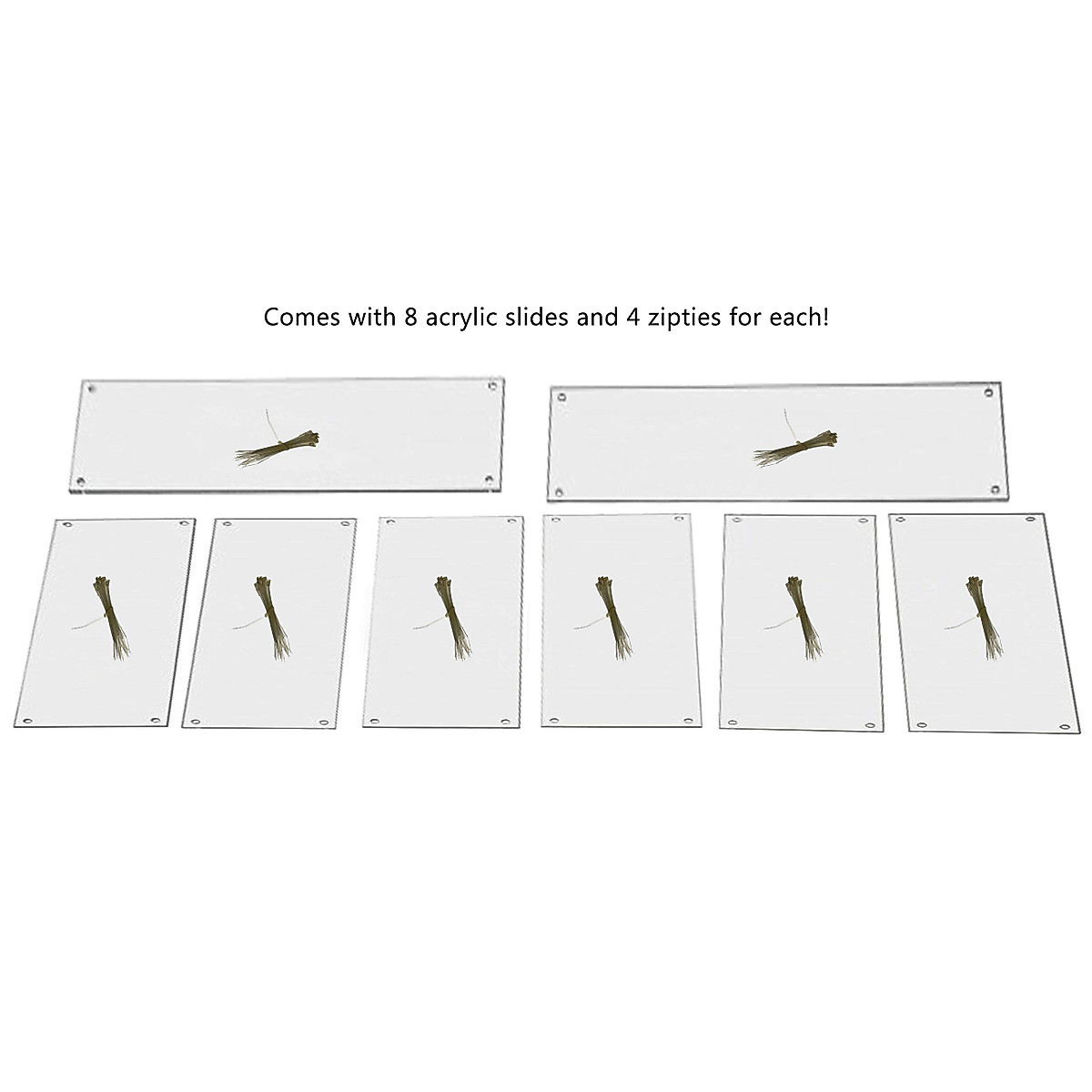 Pet Cage Liner 14" x 4.5" with Holes Zip Ties Urine Guard Pack of 8 Flexible Clear Sheet Rabbit Guinea Pig Side Lining Habitat Siding No Mess Protection Cage Edge Liners By Marketing Holders