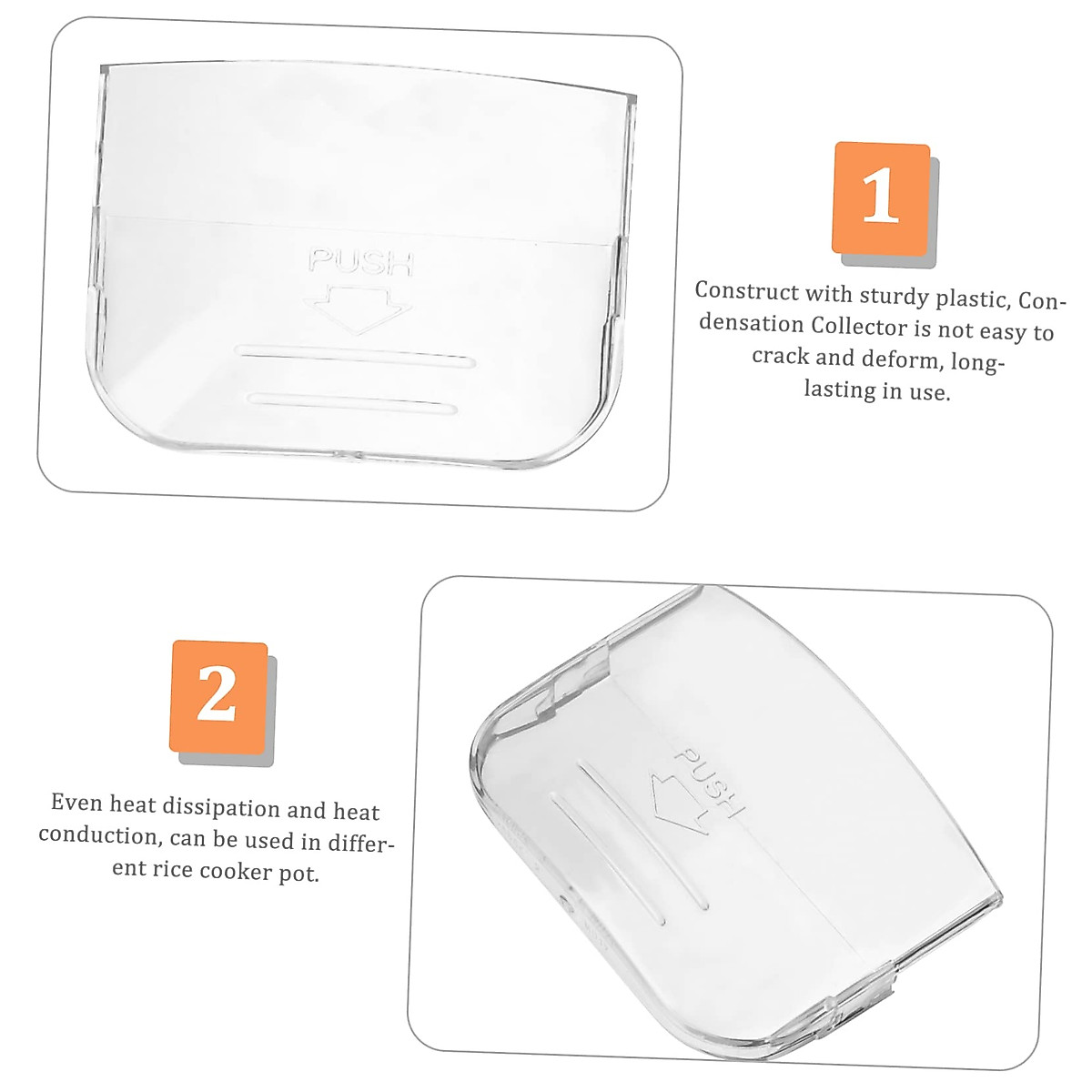 MAGICLULU 5pcs Rice Cooker Water Box Accessories Condensation Collector Rice Cooker Condensation Collector Cup Plastic Cups Condensation Storage Cups Dripping Water Pressure Cooker