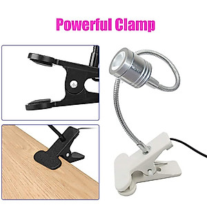 395nm 3W UV LED Light with UV Protection Gloves, Flexible Gooseneck Lamp, 5V USB Input UV LED Lamp Nail Lamp for Gel Nails and Ultraviolet Curing(Silver)…