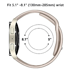 6 Pack Silicone Bands for Samsung Galaxy Watch 7 6 5 4 Band 40mm 44mm/Watch FE 40mm Women Men,20mm Watch Band for Samsung Watch 6 Classic 43mm 47mm/Watch 5 Pro 45mm/4 Classic 42mm 46mm Sport Straps