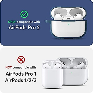 CYRILL Color Brick AirPods Pro 2 Case Cover Compatible with Apple AirPods Pro 2 Clear Case, Protective and Water Resistant, Silicone Feel TPU (2022) - Deep Sea