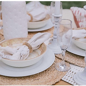 6 Pack Handwoven Jute 15" Placement Mat, by Westerly