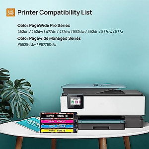 KEENKLE 972X 972A Remanufactured Ink Cartridge Replacement for HP 972X 972A 972 | Works with PageWide Pro 477dw 577dw 452dn 452dw 477dn 552dw 577z 552dn Printers (Black, Cyan, Magenta, Yellow)