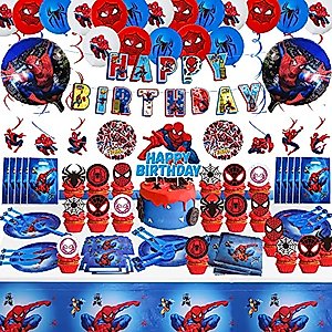 Birthday Party Supplies, Party Decorations, Themed Party for Serves 20 Guests,With Tableware,Banner,Foil Balloon,Tablecloth and Cupcake Toppers for Kid Birthday Decoration
