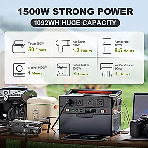 ALLPOWERS S1500 Solar Generator with Panels Included 1500W MPPT Portable Power Station with Foldable Solar Panel 200W, Solar Backup Power for RV Van House Outdoor Camping