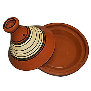Cooking Tagine Pot Tajine Tangia Lead Free Terra Cotta Medium10" Red