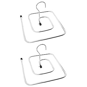 Operitacx 2pcs Spiral Shaped Clothes Drying Rack Stainless Steel Laundry Stand Hanger Quilt Blanket Hanger for Bed Sheet Coverlet Scarf Bath Towel Silver